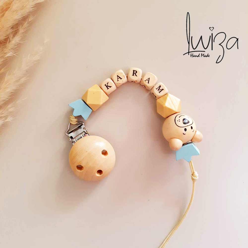 Attache sucette personnalisé - Lwiza Hand Made